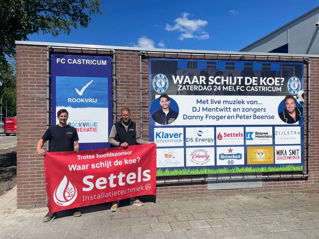 SETTELS HOOFDSPONSOR “WAAR SCHIJT DE KOE?” | FC Castricum