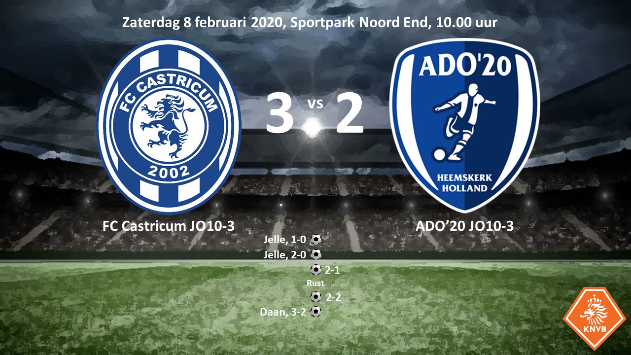 FC Castricum JO10-3 pakt op valreep overwinning tegen ADO’20 JO10-3 ...