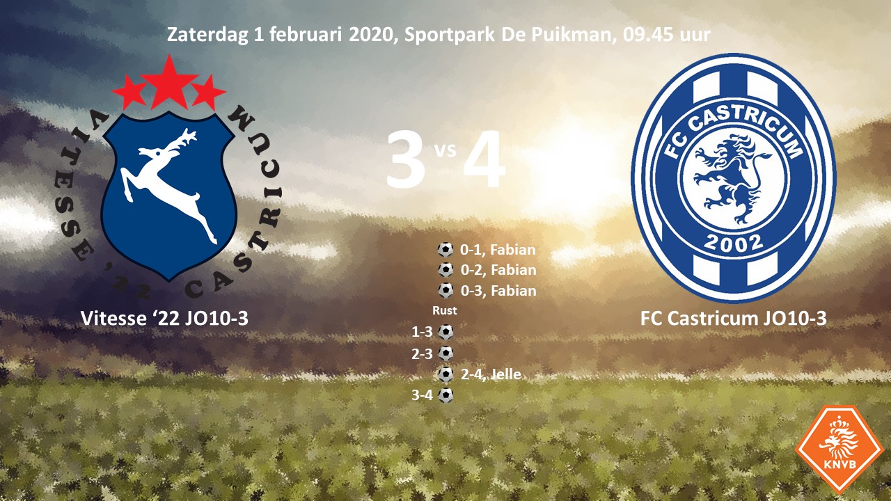 FC Castricum JO10-3 wint beladen Castricumse derby | FC Castricum